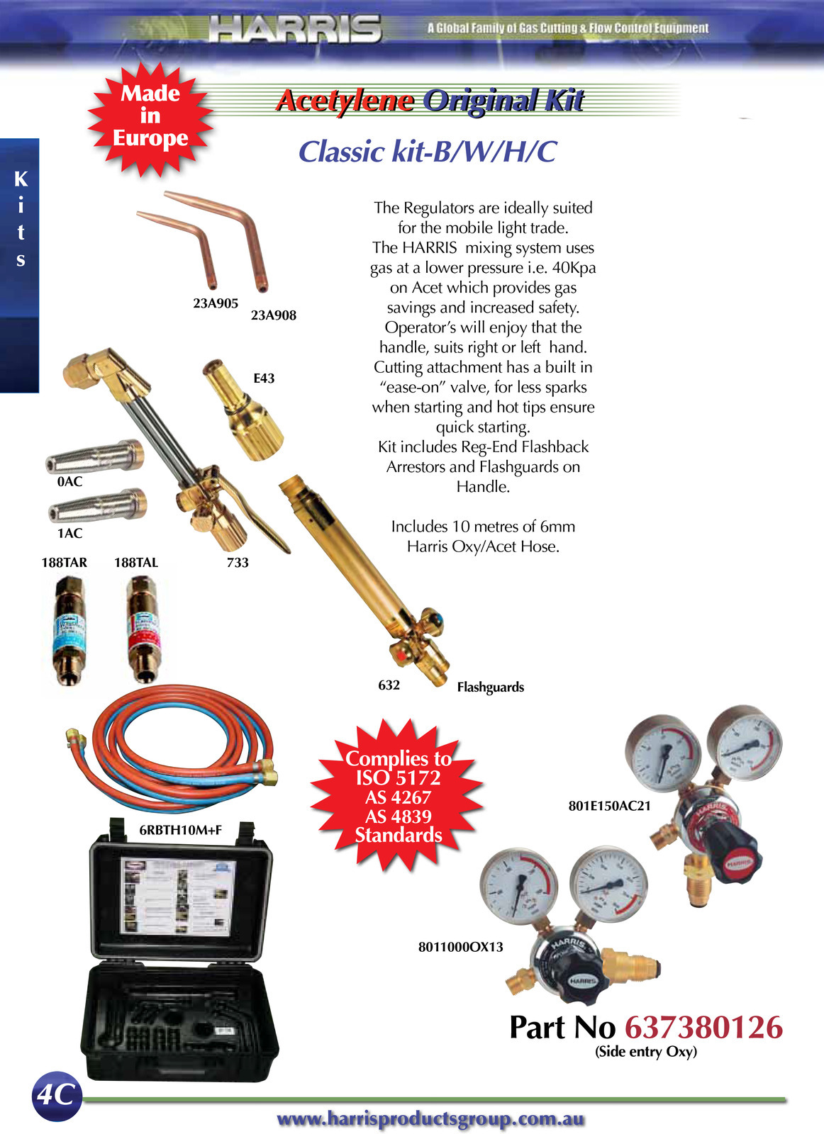 Original Classic Oxy/Acet Kit - B/W/H/C